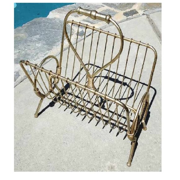 Accents | Mid Century Modern Retro Welded Gold Metal Rope Late Atomic ...